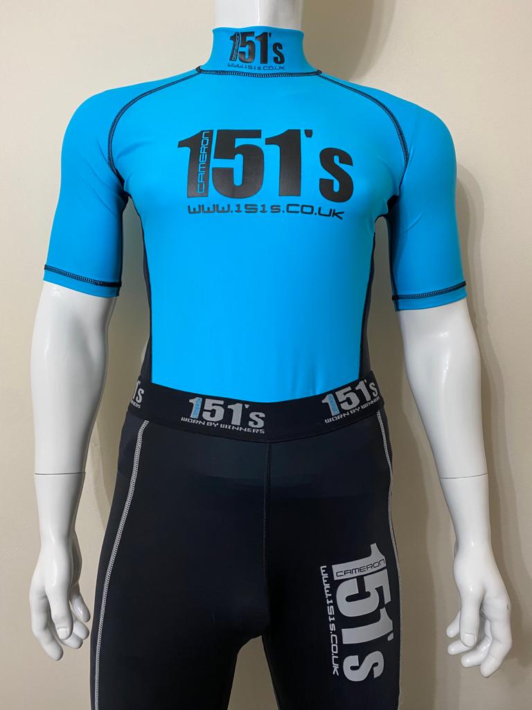 Compression Base Layer Top Short Sleeve - Blue || Worn By Winners – 151s