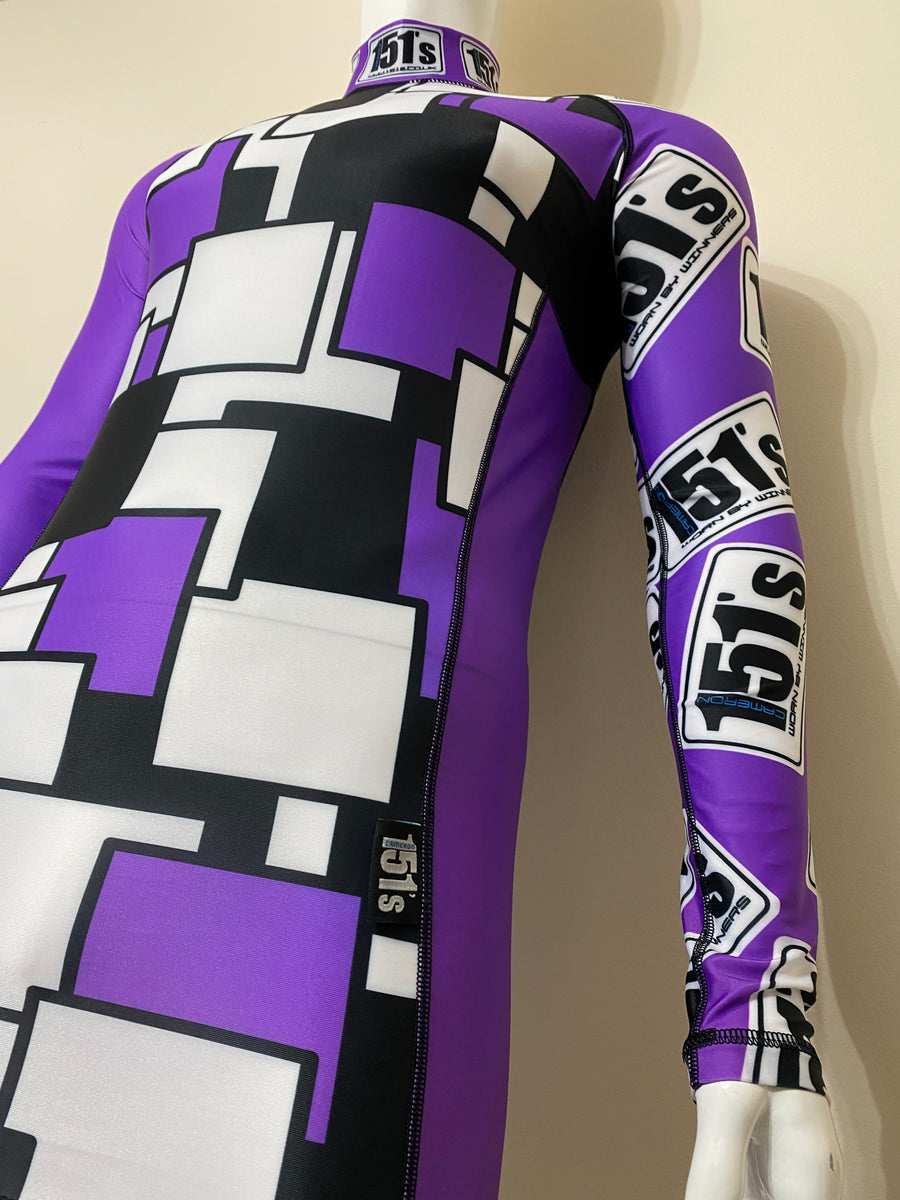 151s Compression Base Layer Top - Purple Block || Worn By Winners